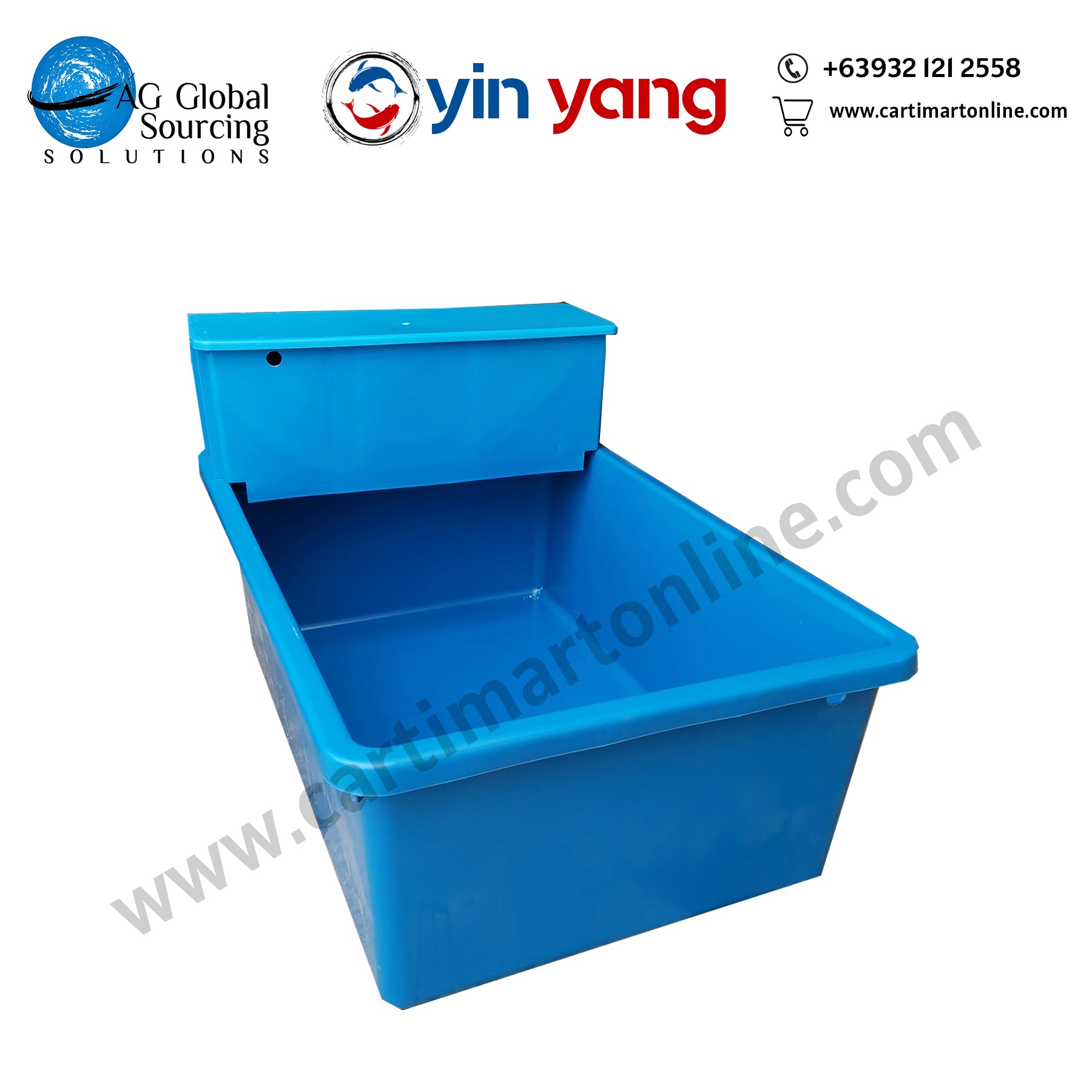 Blue Fish Tub with overhead filter – cartimartonline.com